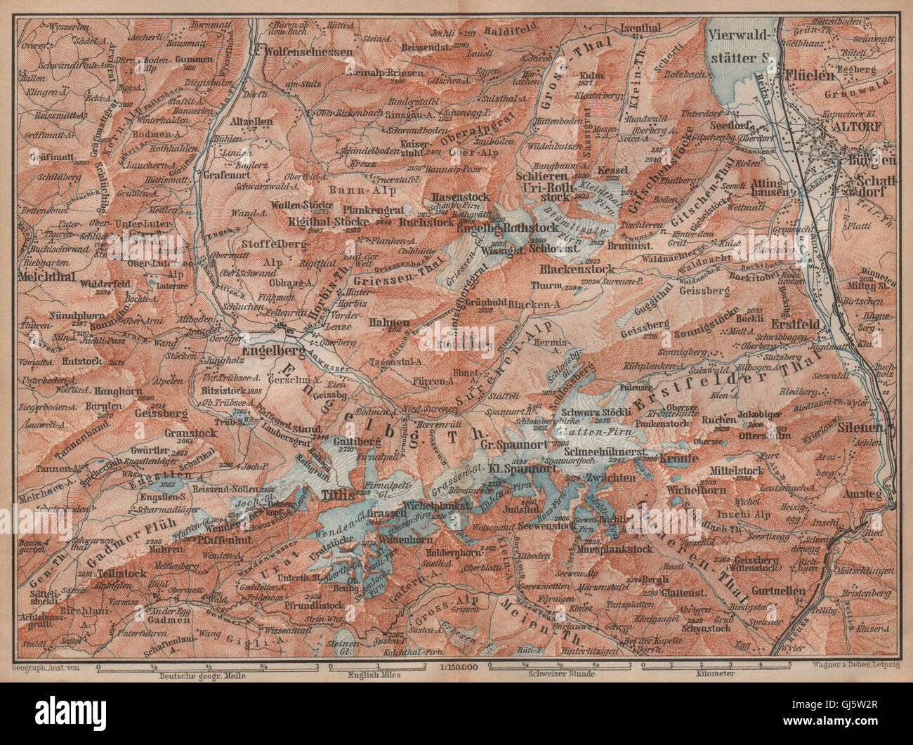 ENGELBERG ENVIRONS. Uri/Urner Alps Titlis Blackenstock Sarnen Altorf ...