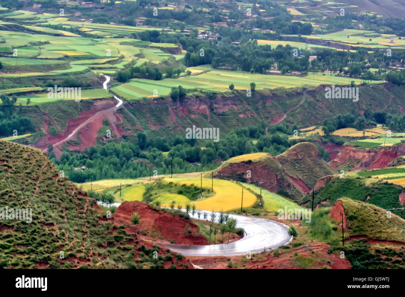 Yardang Landforms - wind erosion landform Stock Photo - Alamy