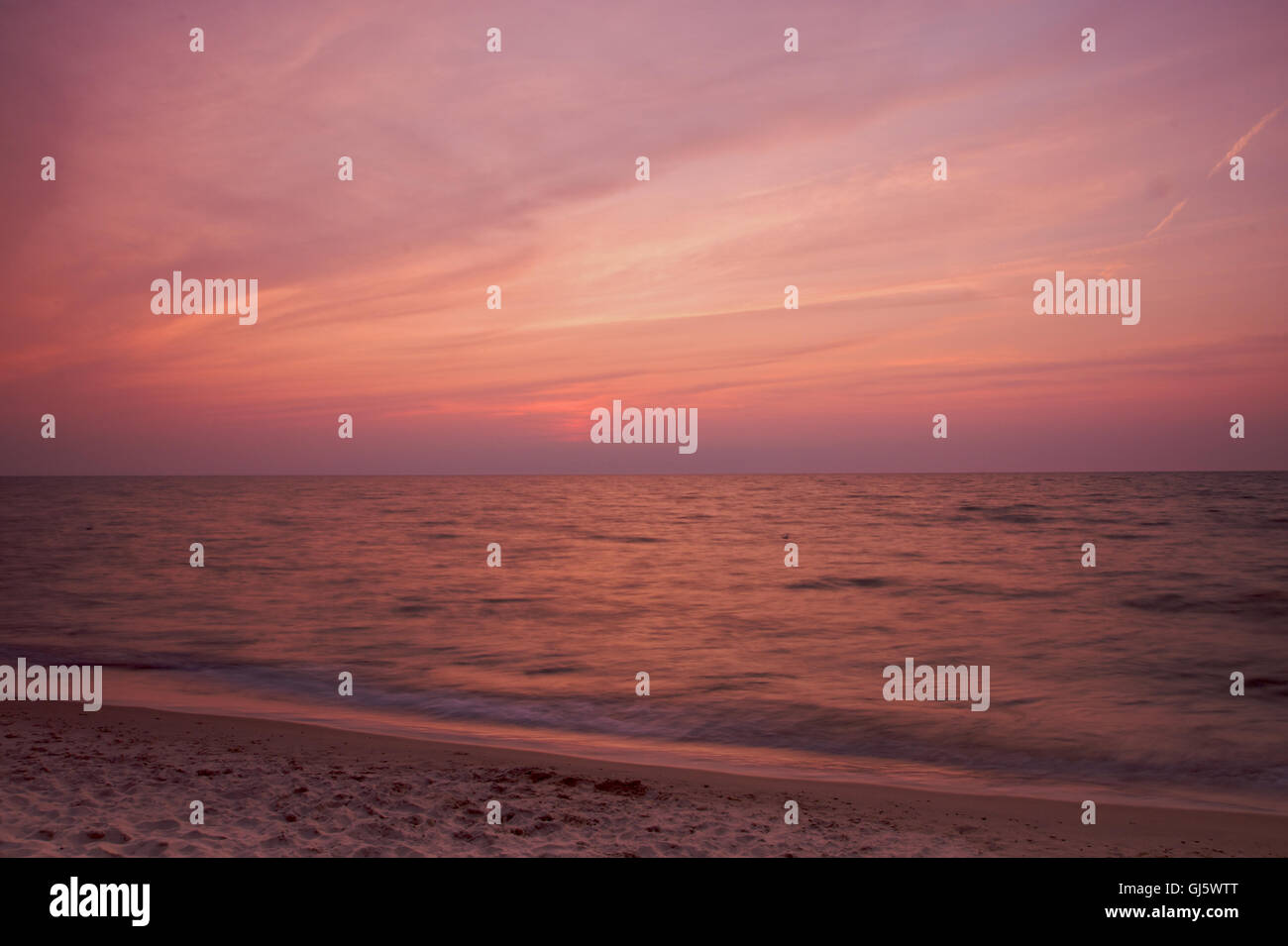 Lake Michigan Sunset with beach Stock Photo - Alamy