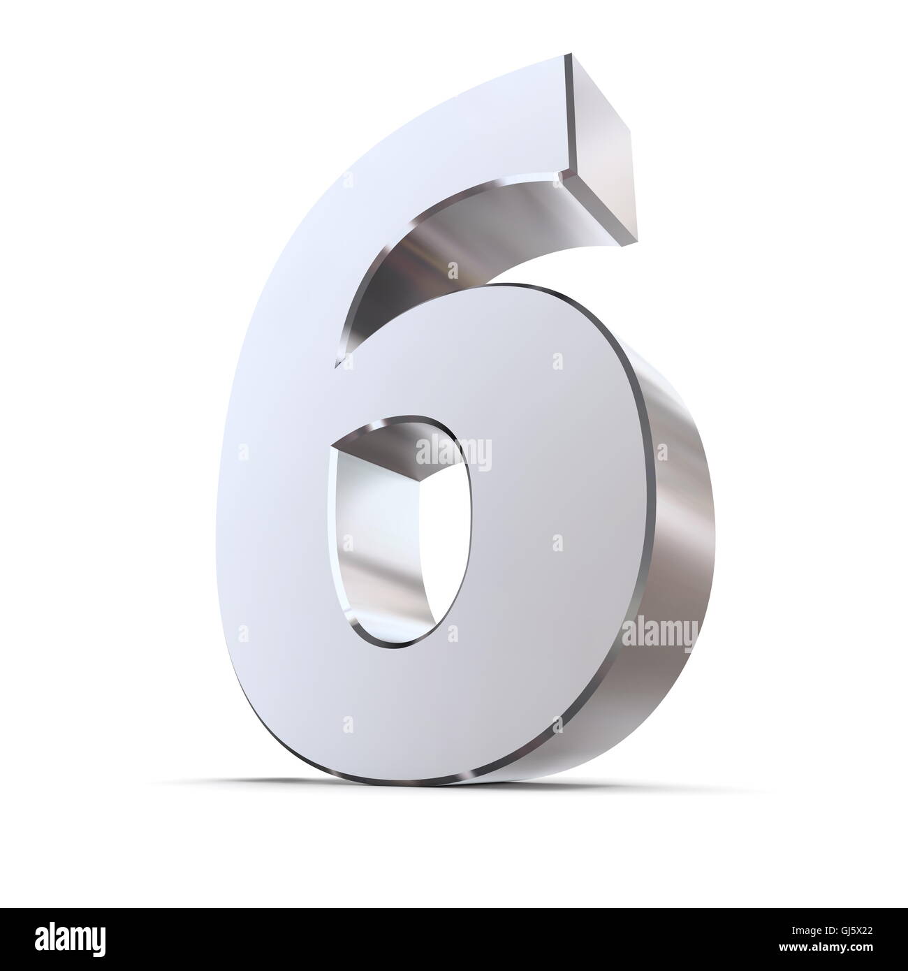 Shiny Number 6 Stock Photo - Alamy