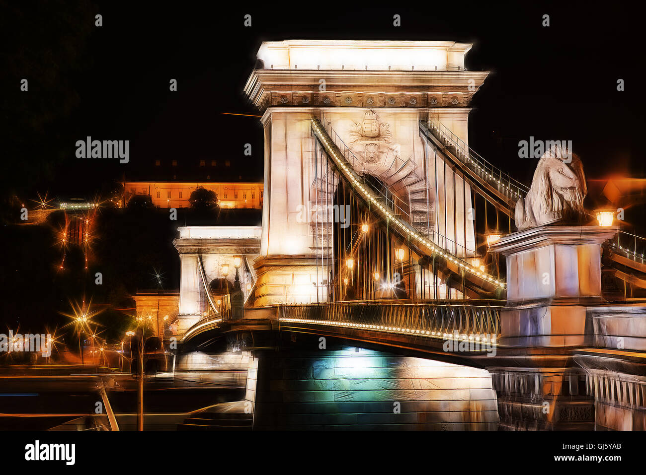 The Chain Bridge in Budapest Stock Photo - Alamy