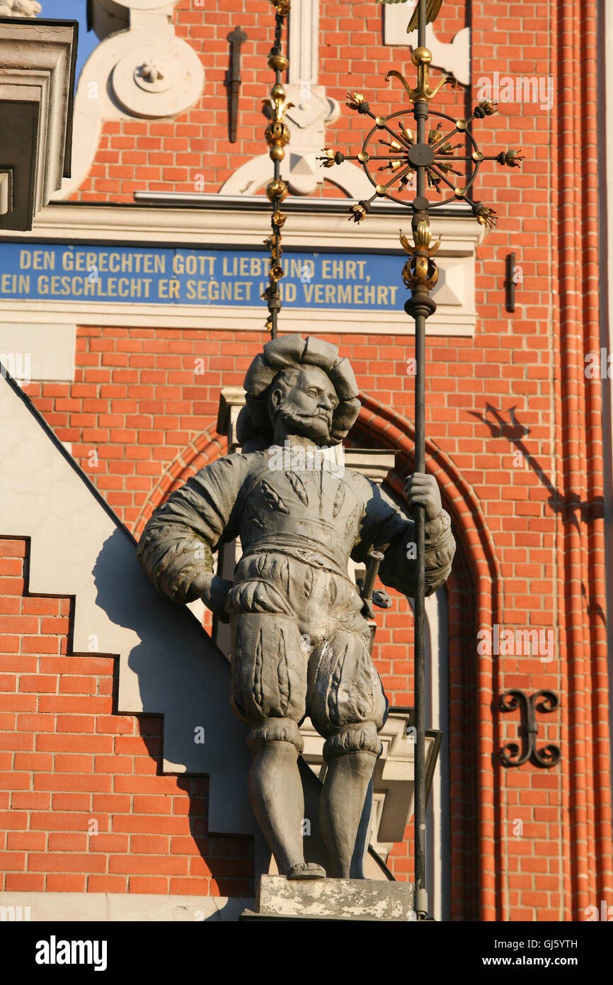 Detail of the famous Hanseatic House of Blackheads, originally built in ...
