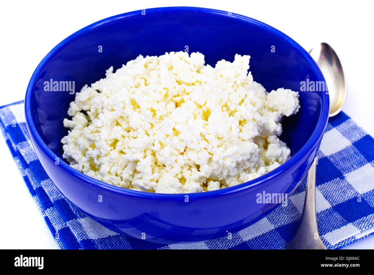 Home Dietary Fat Cottage Cheese Beaded Curd Stock Photo - Alamy