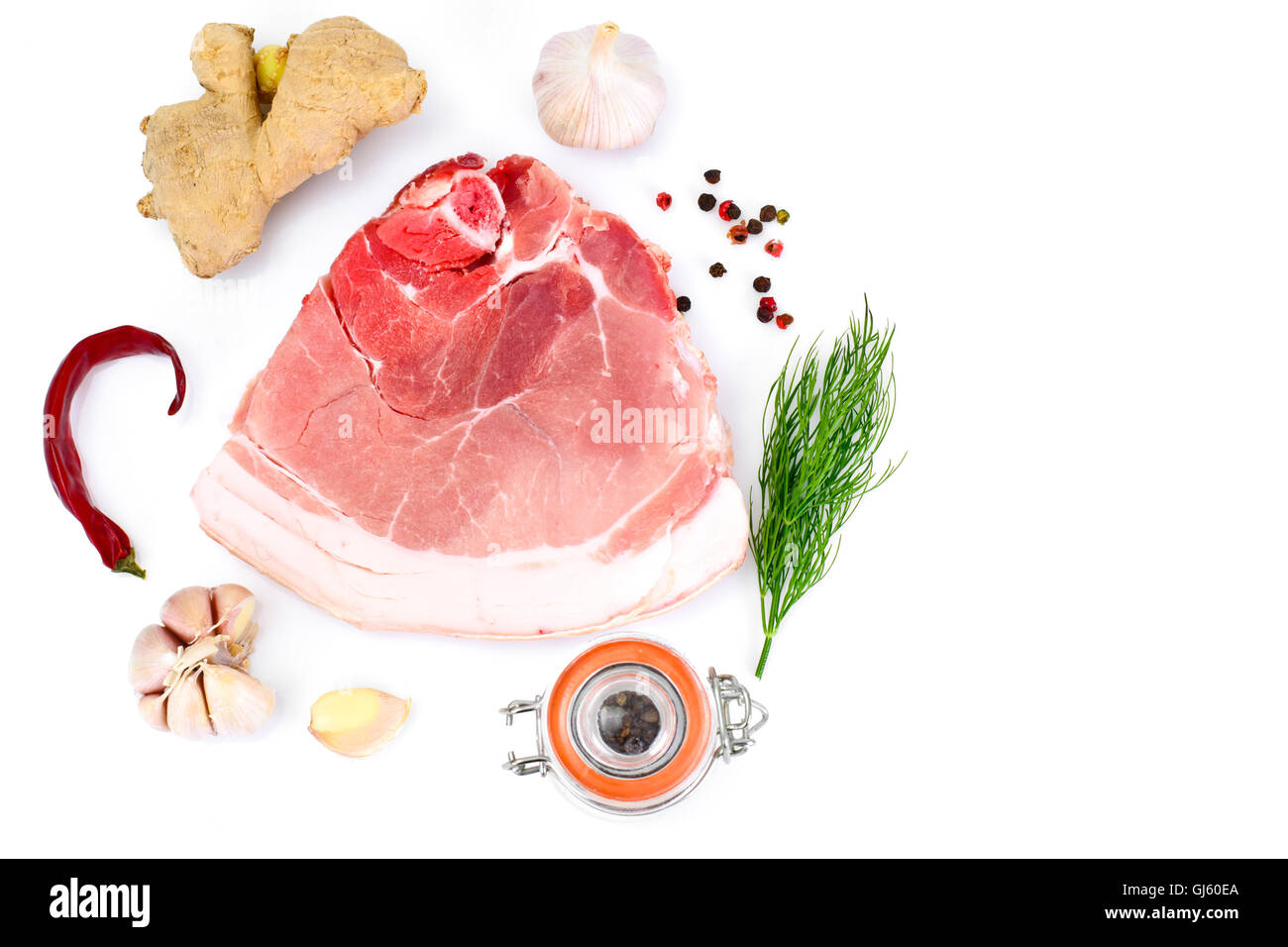 A Piece of Fresh Raw Pork, Meat Stock Photo - Alamy