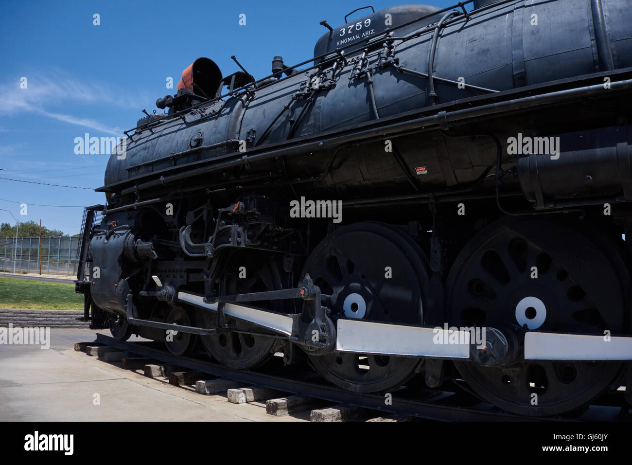 Locomotive Santa FE 3759 on display. USA Stock Photo - Alamy