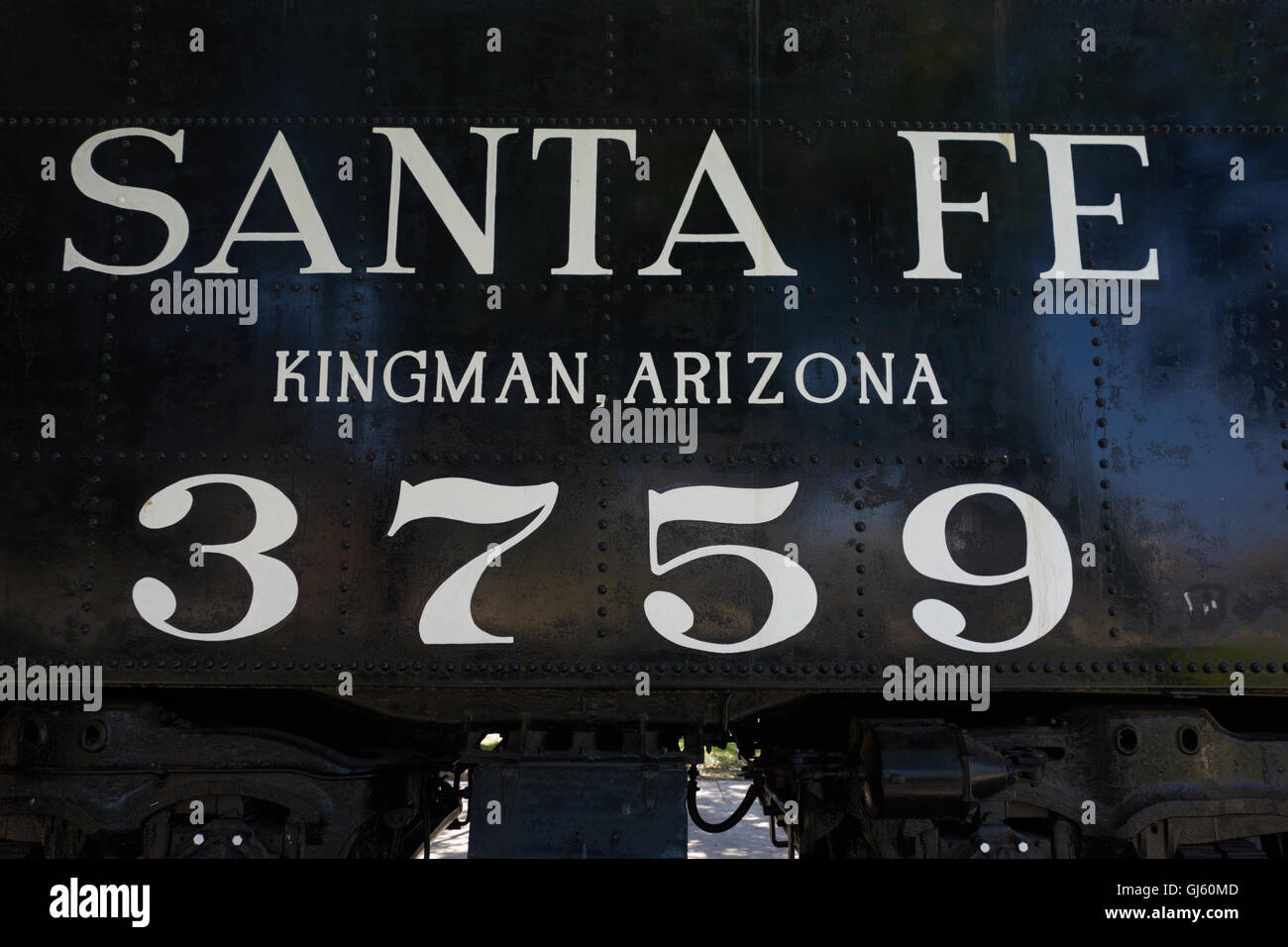 Locomotive Santa FE 3759 on display. USA Stock Photo - Alamy