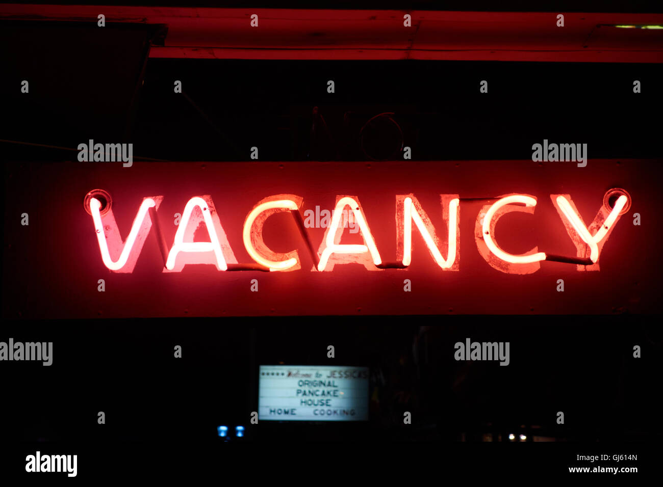 Neon vacancy sign USA Stock Photo - Alamy