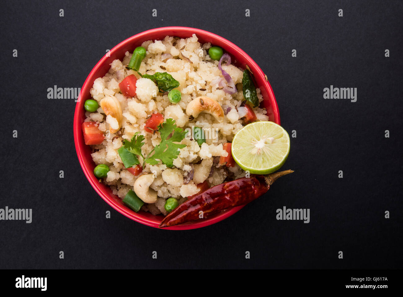 Rava Upma - Popular south Indian breakfast wiih semolina and vegetables ...