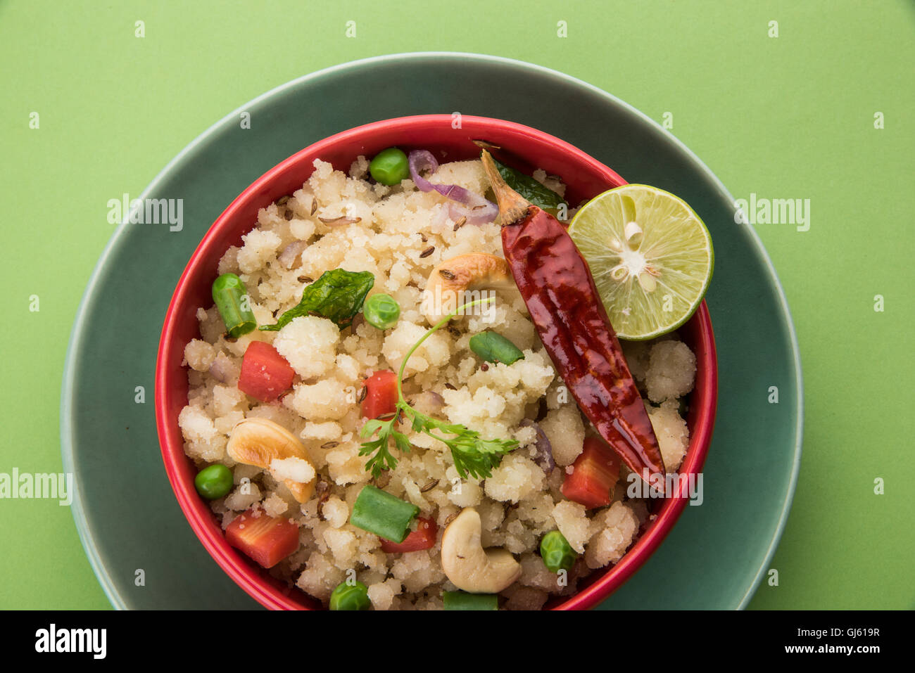 Rava Upma - Popular south Indian breakfast wiih semolina and vegetables ...