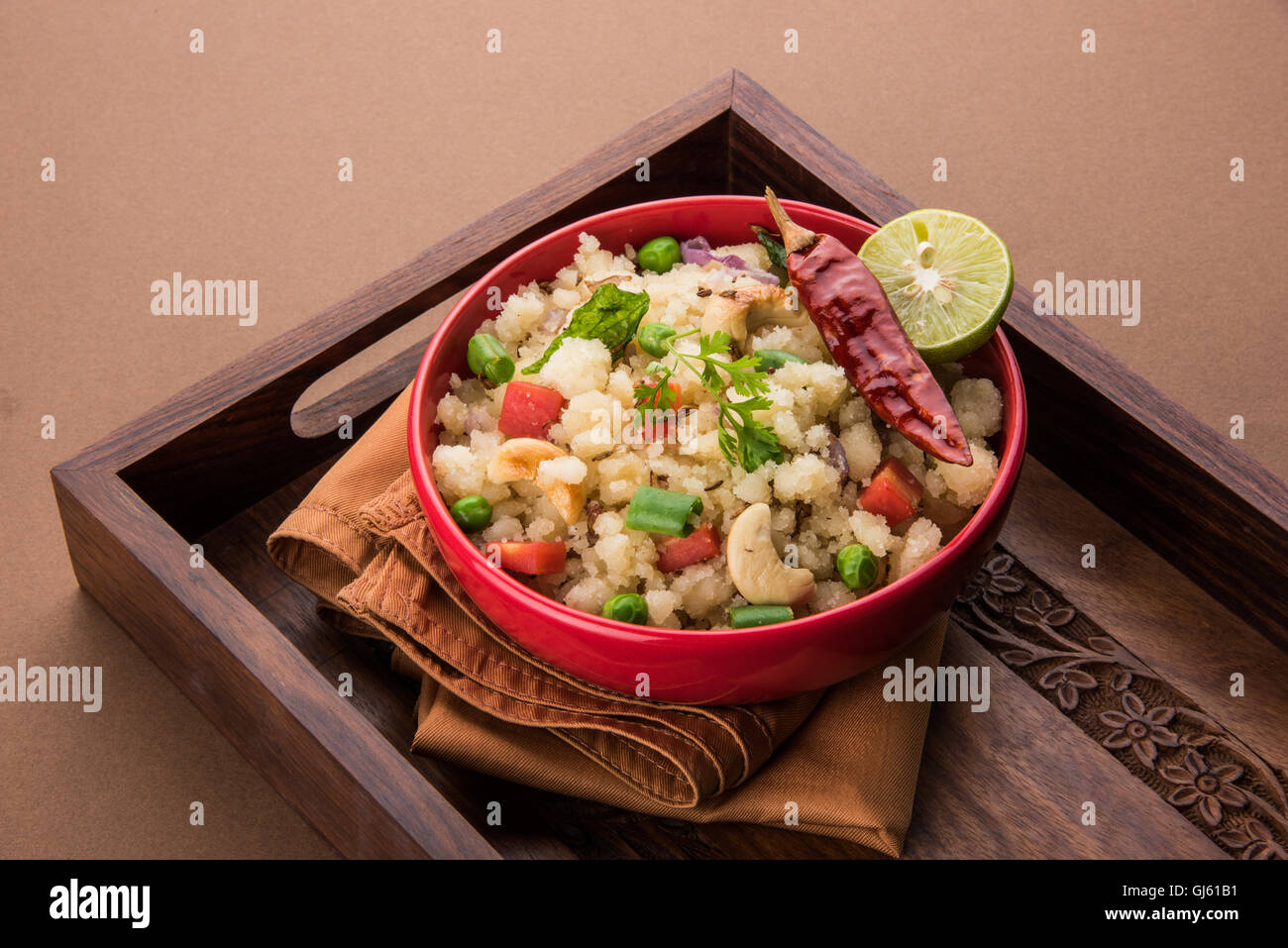 Rava Upma - Popular south Indian breakfast wiih semolina and vegetables ...