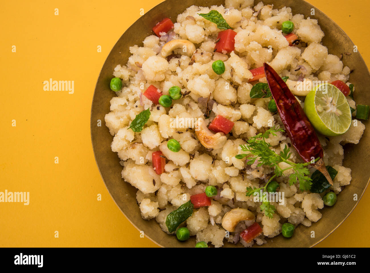 Rava Upma - Popular south Indian breakfast wiih semolina and vegetables ...