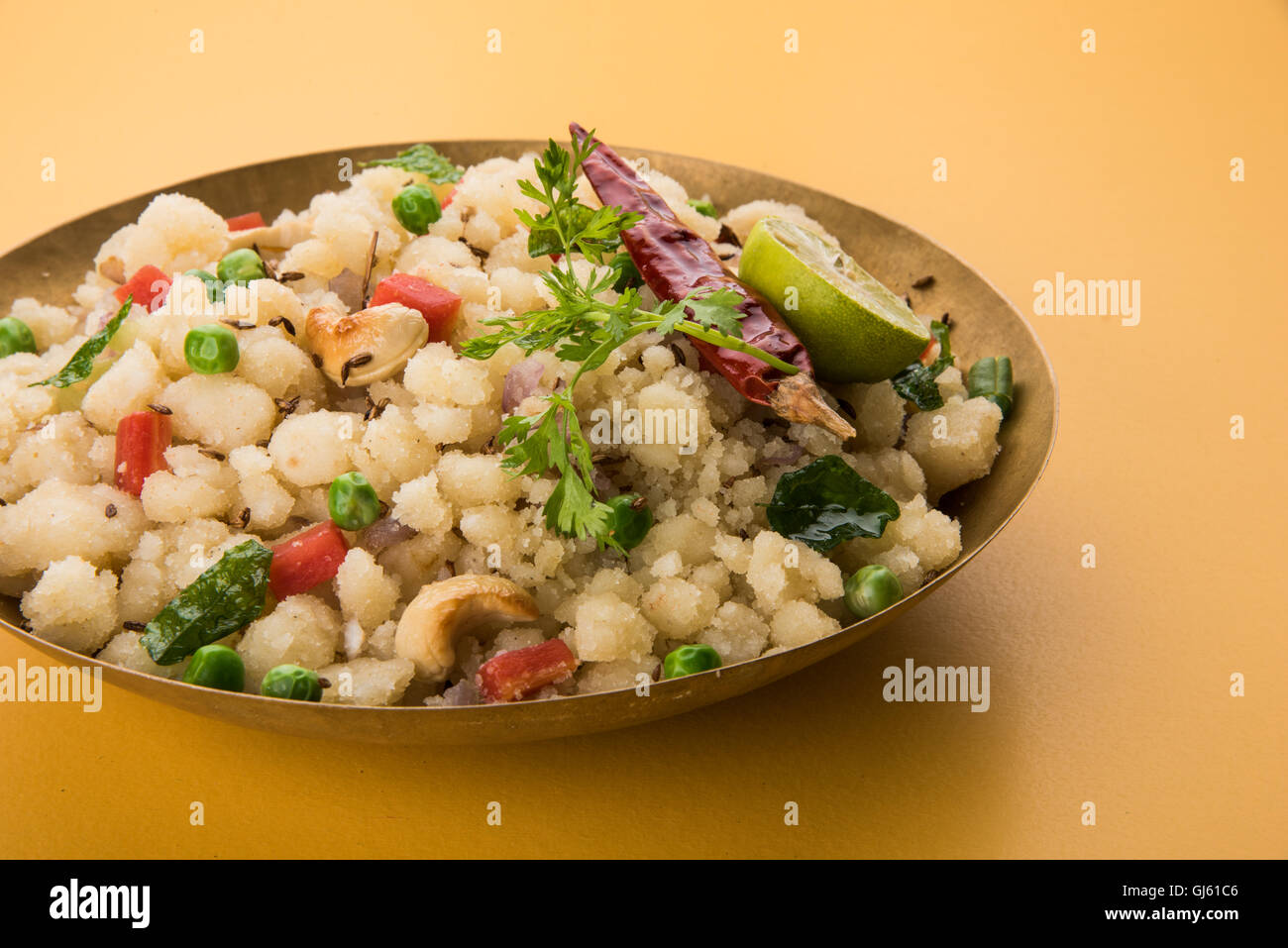 Rava Upma - Popular south Indian breakfast wiih semolina and vegetables ...