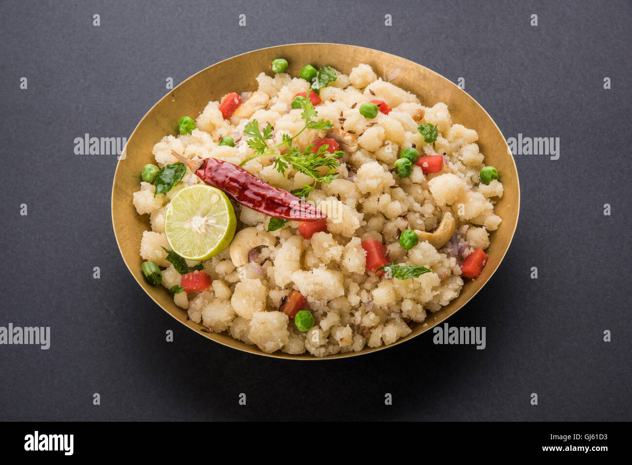 Rava Upma - Popular south Indian breakfast wiih semolina and vegetables ...