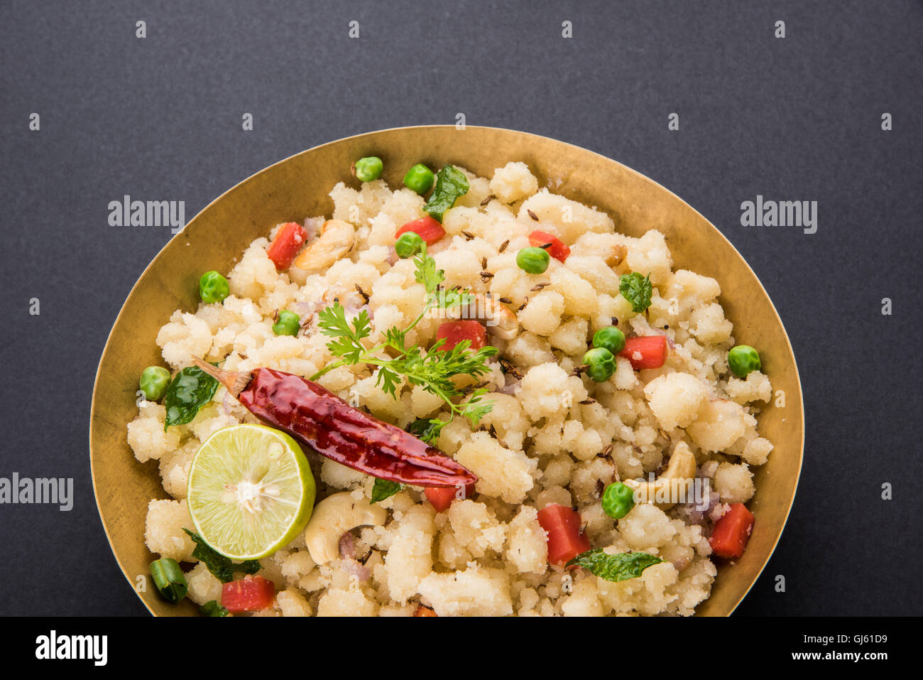 Rava Upma - Popular south Indian breakfast wiih semolina and vegetables ...