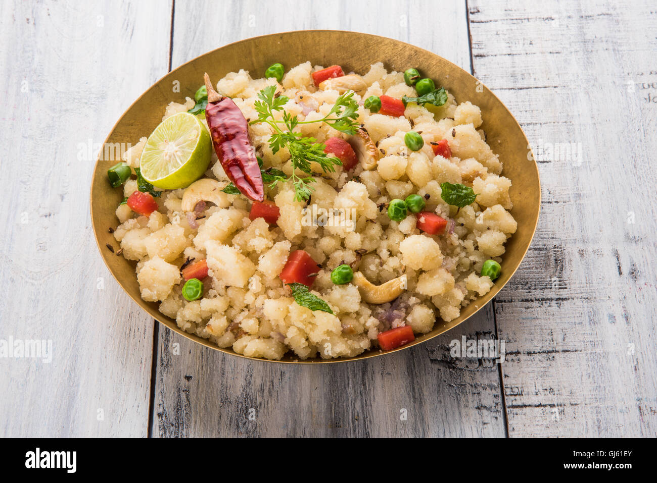Rava Upma - Popular south Indian breakfast wiih semolina and vegetables ...