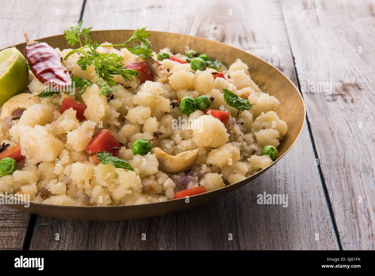 Rava Upma - Popular south Indian breakfast wiih semolina and vegetables ...