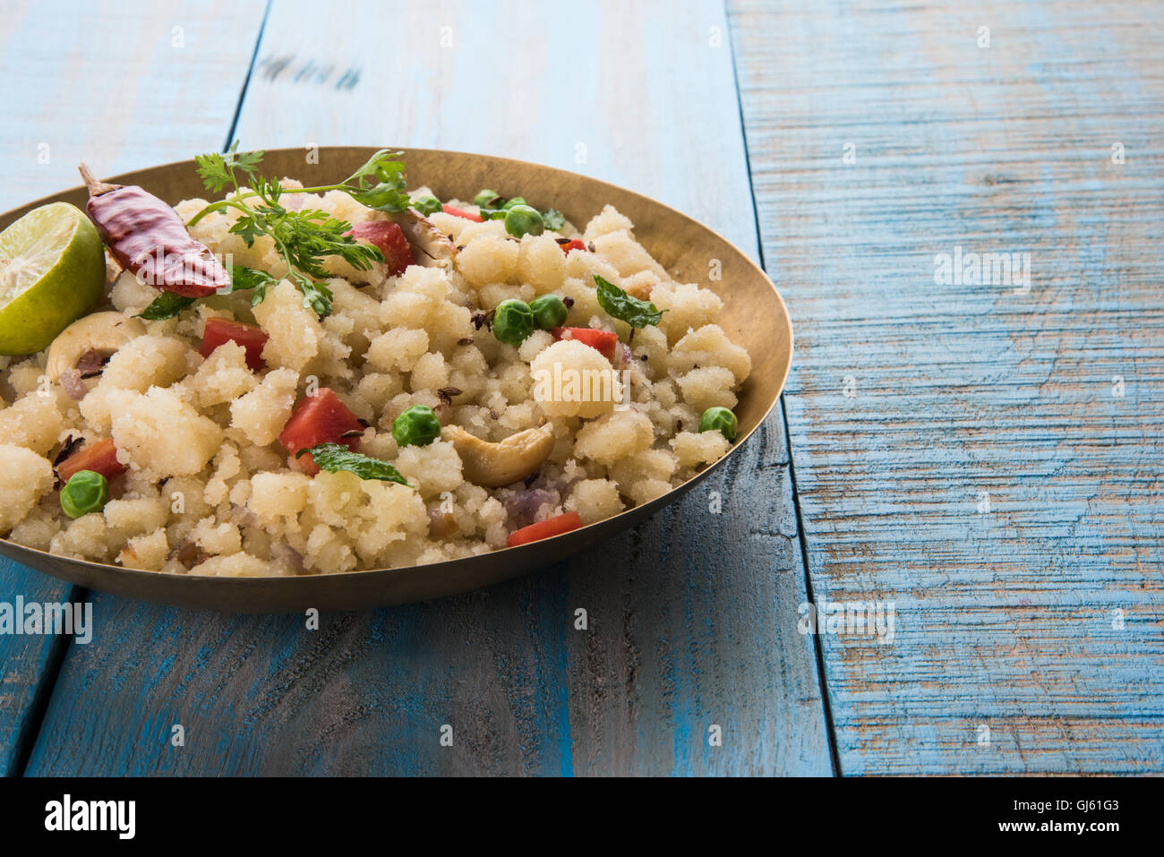 Rava Upma - Popular south Indian breakfast wiih semolina and vegetables ...