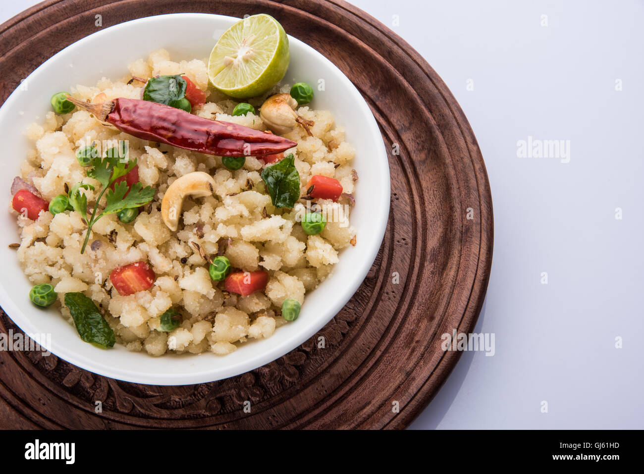 Rava Upma - Popular south Indian breakfast wiih semolina and vegetables ...