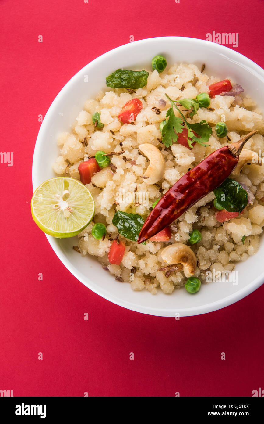 Rava Upma - Popular south Indian breakfast wiih semolina and vegetables ...