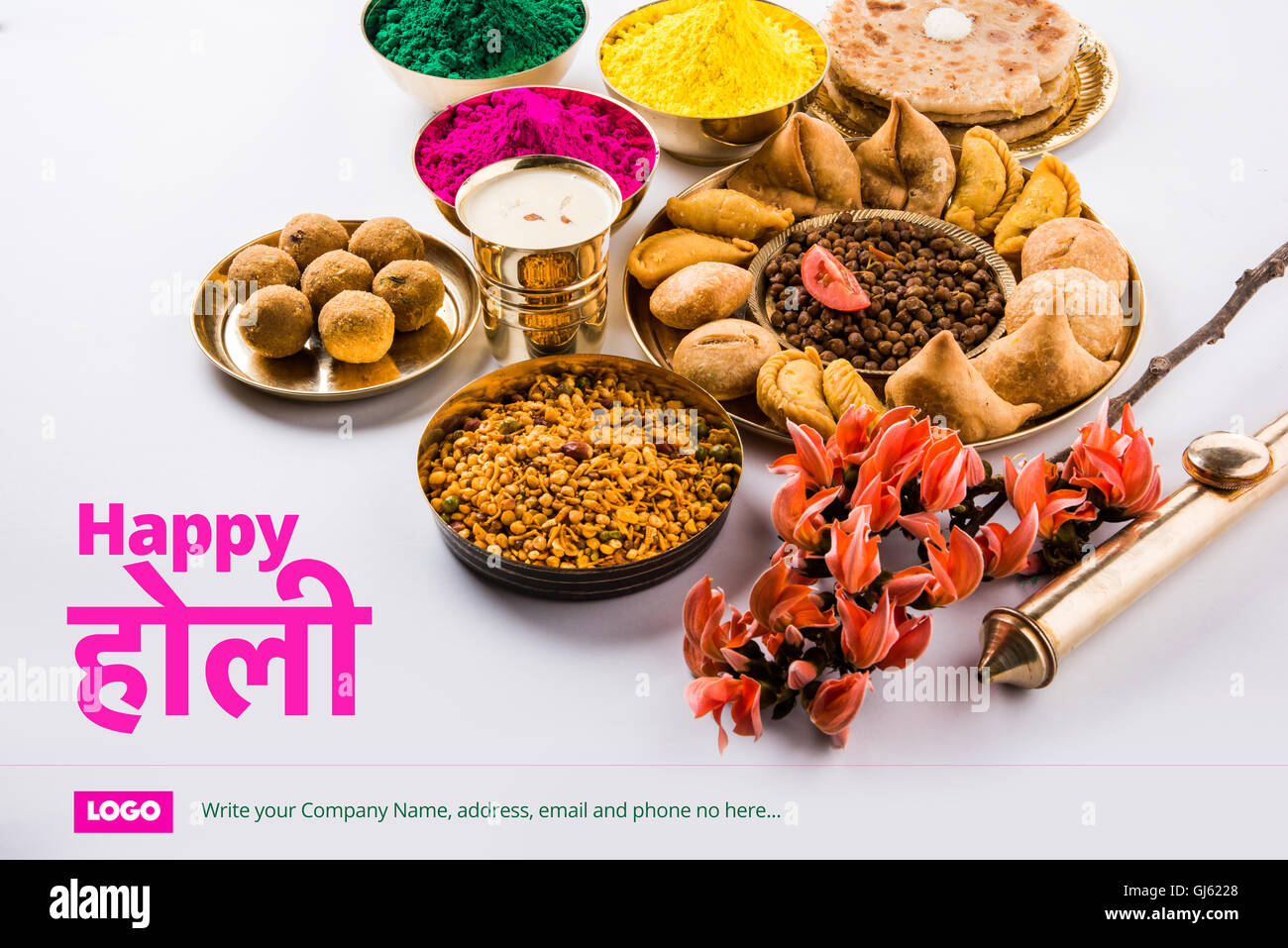 happy holi greeting card, holi wishes, greeting card of indian festival ...