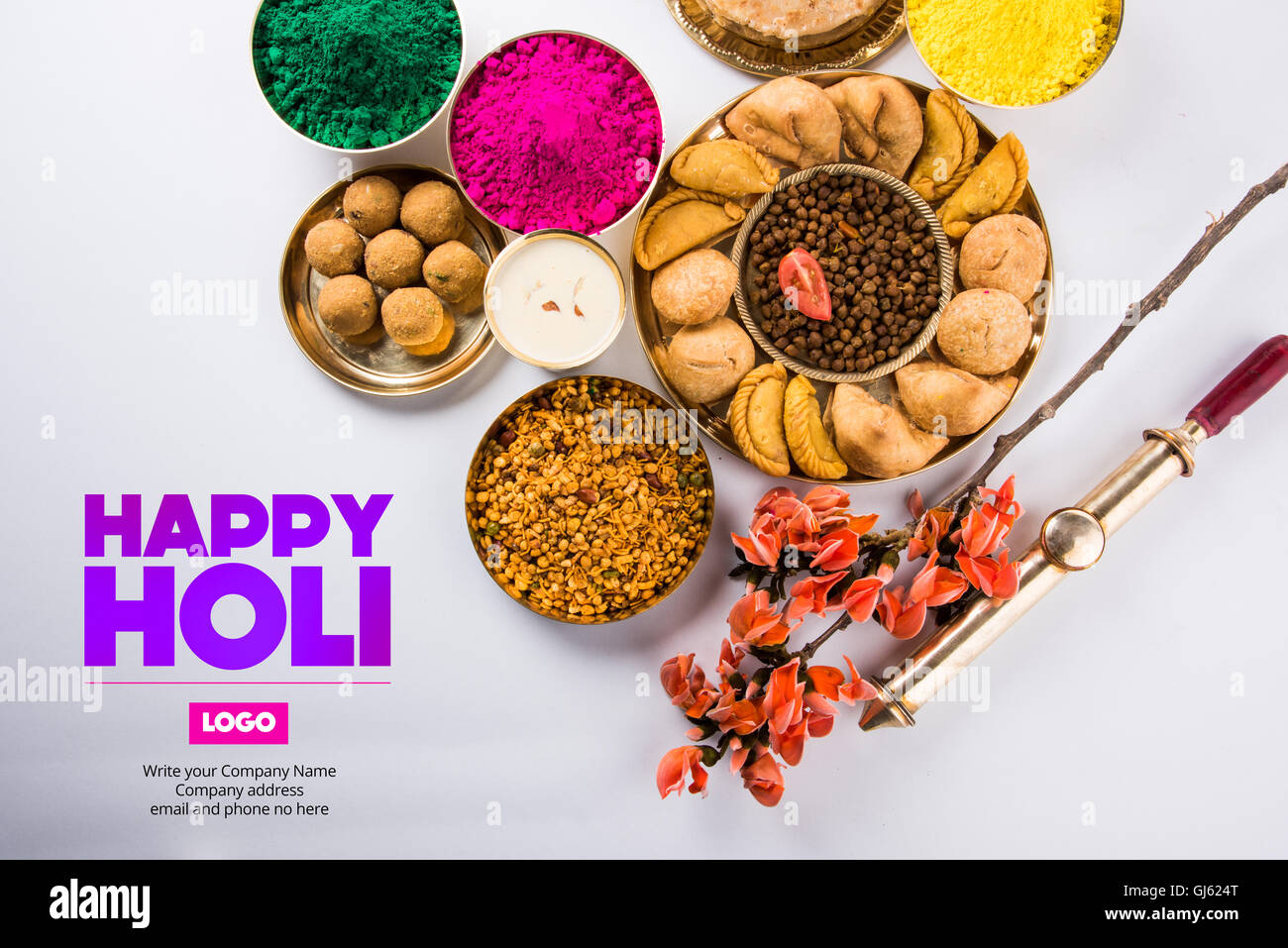 happy holi greeting card, holi wishes, greeting card of indian festival ...