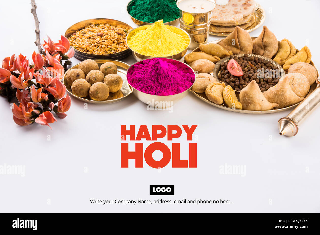 happy holi greeting card, holi wishes, greeting card of indian festival ...