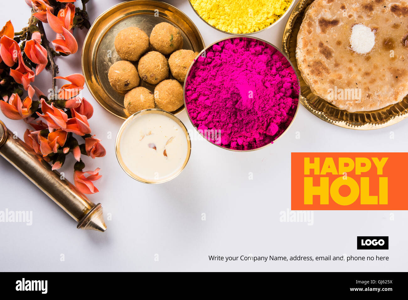 happy holi greeting card, holi wishes, greeting card of indian festival ...