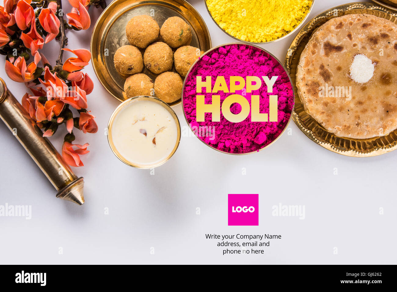 happy holi greeting card, holi wishes, greeting card of indian festival ...