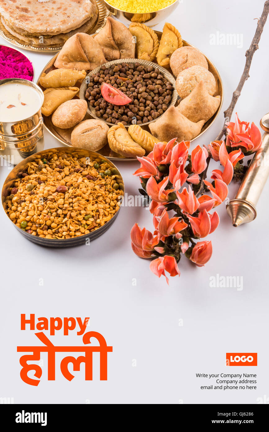 happy holi greeting card, holi wishes, greeting card of indian festival ...