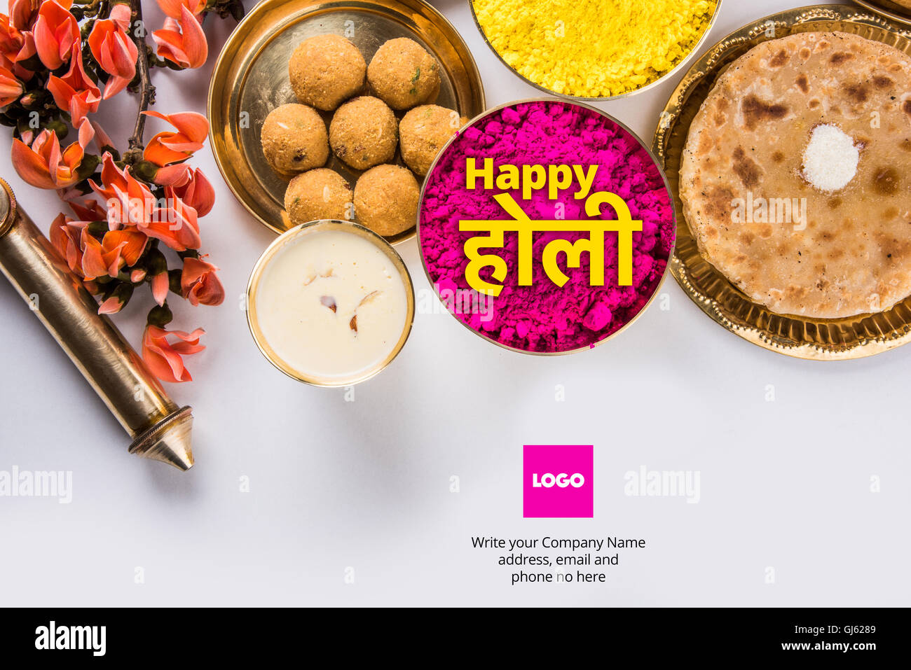 happy holi greeting card, holi wishes, greeting card of indian festival ...