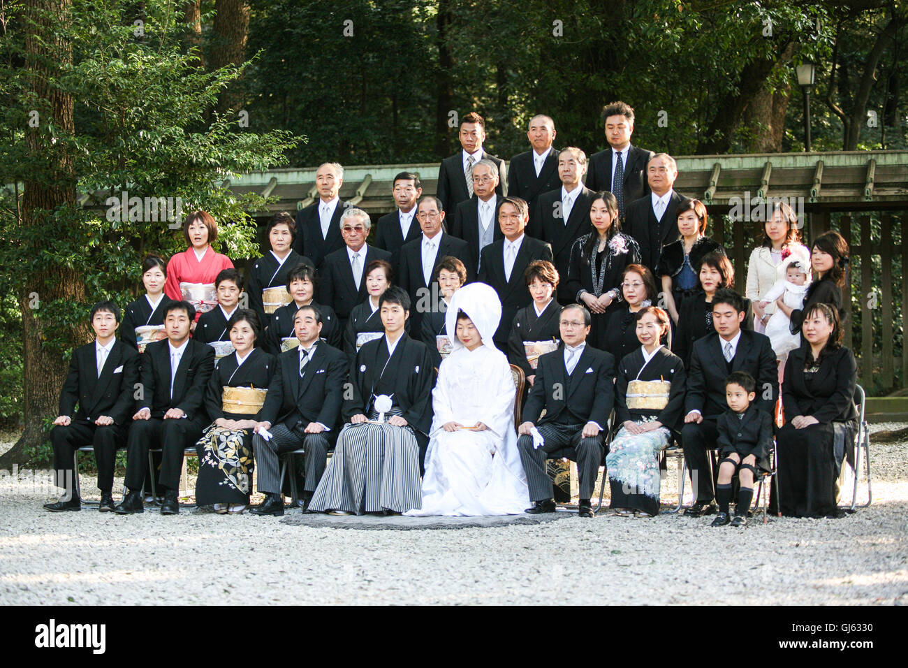 After the traditional Japanese Shinto wedding ceremony a formal ...