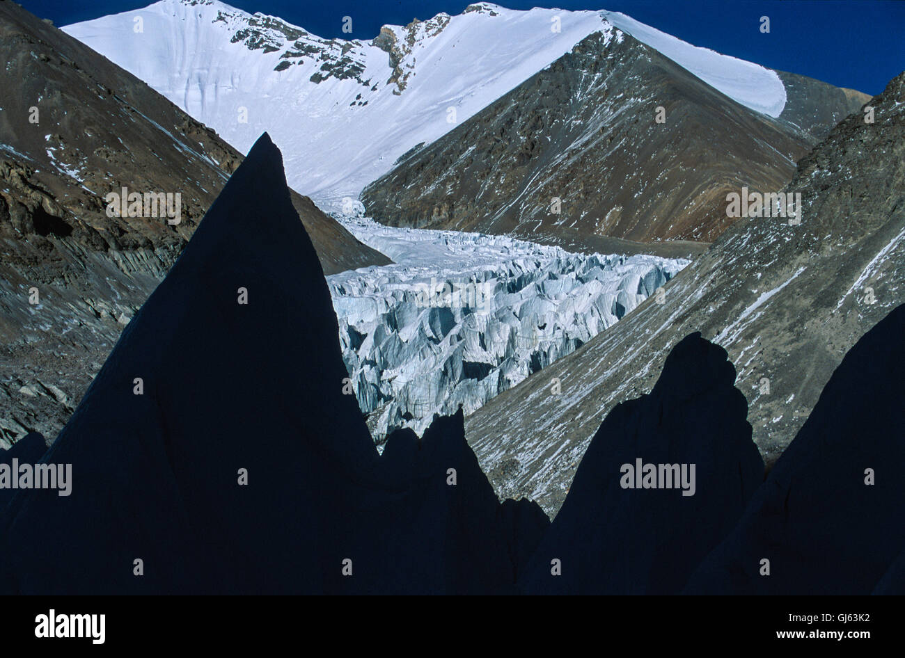 On East Rongbuk Glacier the famous George Mallory's Magic Highway" with ...