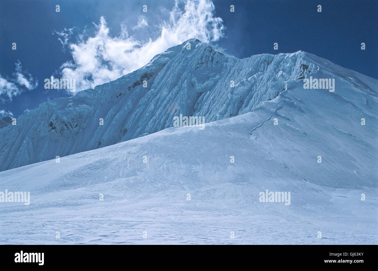 Everest's North-East Ridge from Raphu La (6,550 metres), a prominant ...