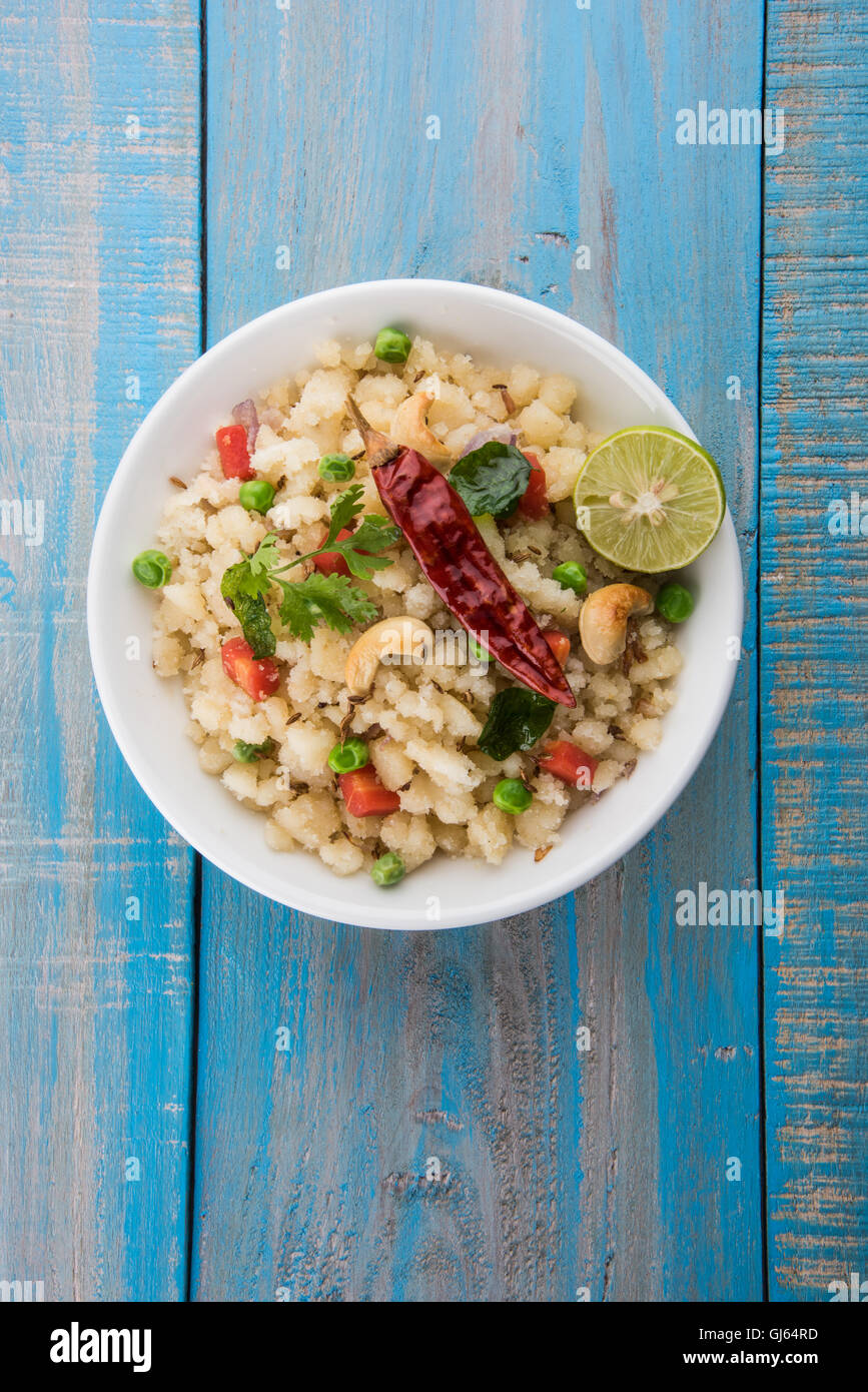 Rava Upma - Popular south Indian breakfast wiih semolina and vegetables ...