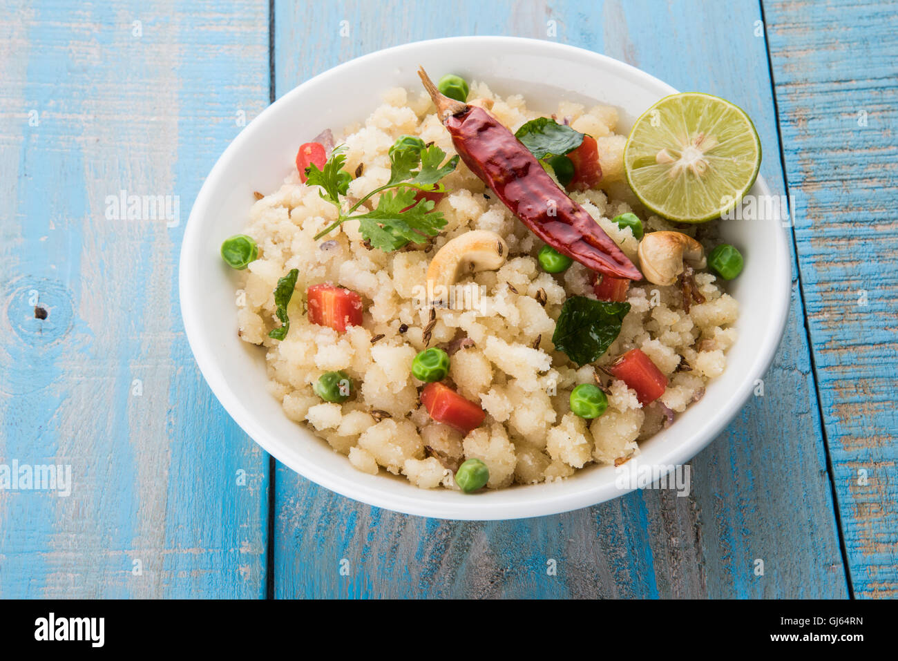 Rava Upma - Popular south Indian breakfast wiih semolina and vegetables ...
