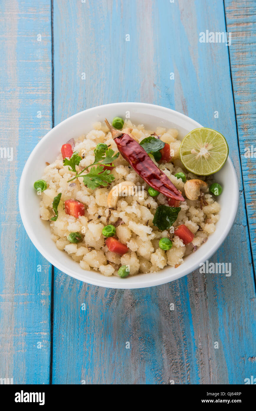 Rava Upma - Popular south Indian breakfast wiih semolina and vegetables ...