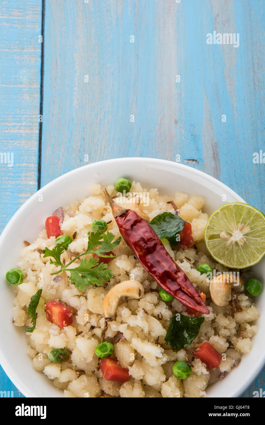 Rava Upma - Popular south Indian breakfast wiih semolina and vegetables ...