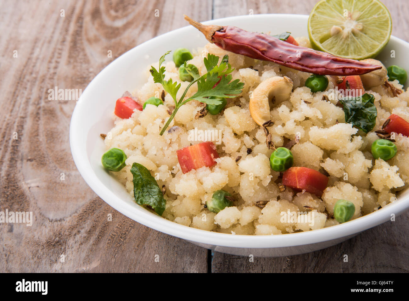 Rava Upma - Popular south Indian breakfast wiih semolina and vegetables ...