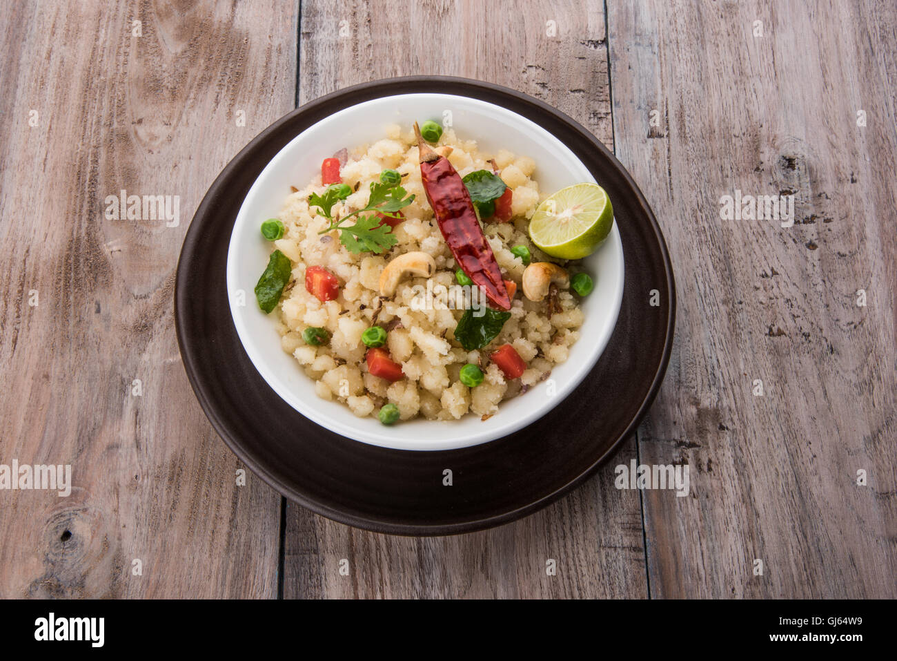 Rava Upma - Popular south Indian breakfast wiih semolina and vegetables ...