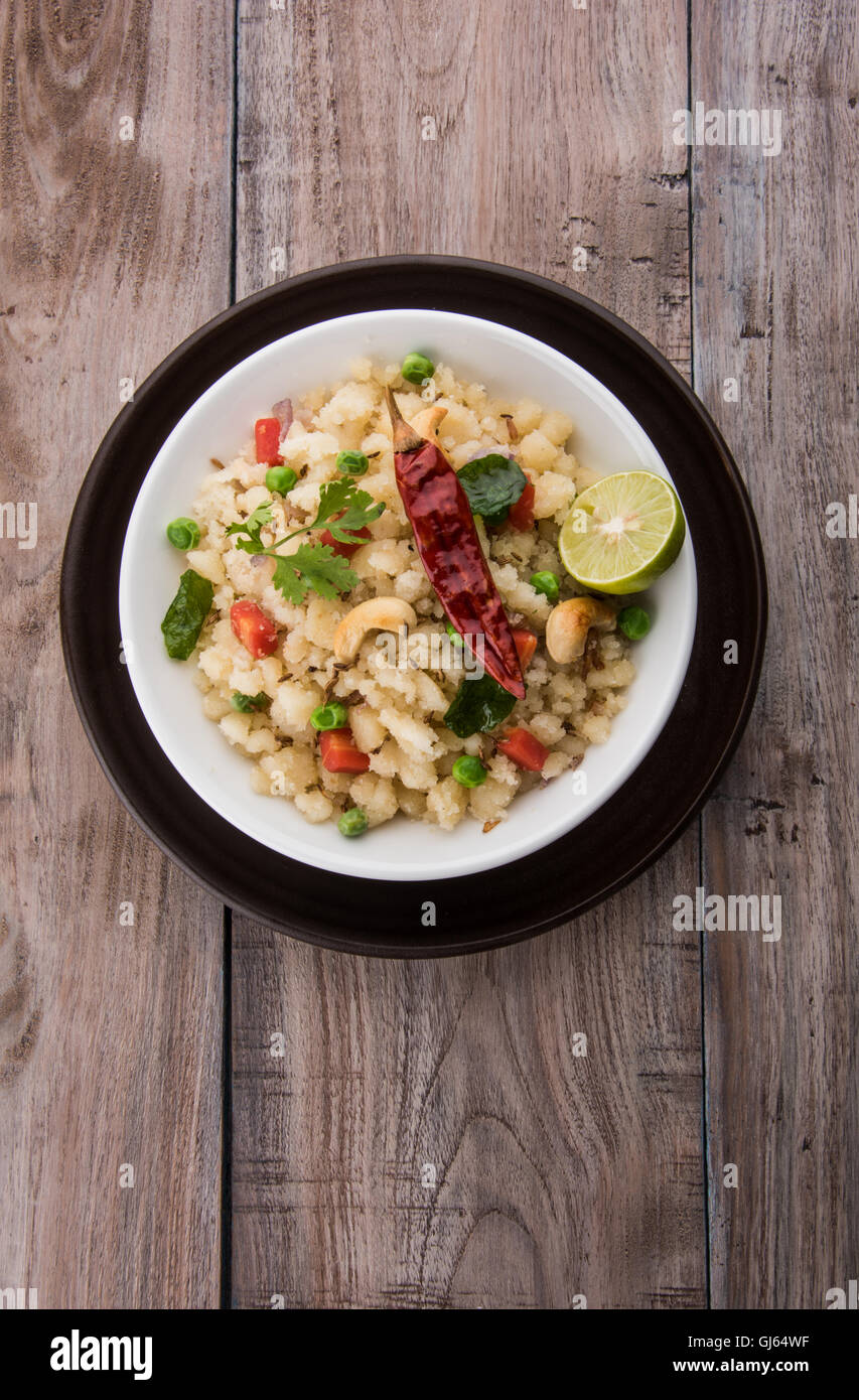 Rava Upma - Popular south Indian breakfast wiih semolina and vegetables ...