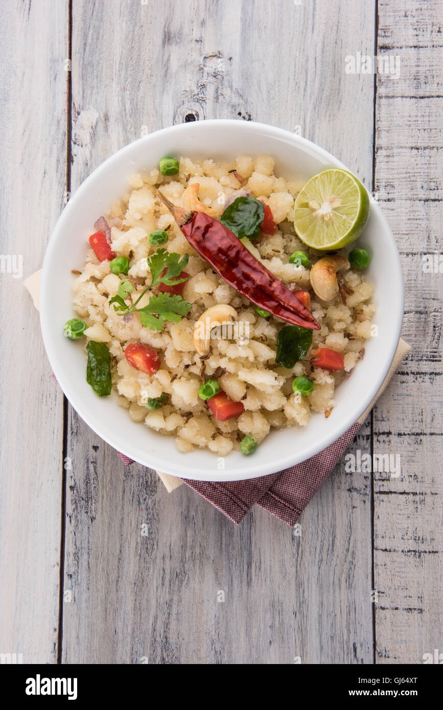 Rava Upma - Popular south Indian breakfast wiih semolina and vegetables ...