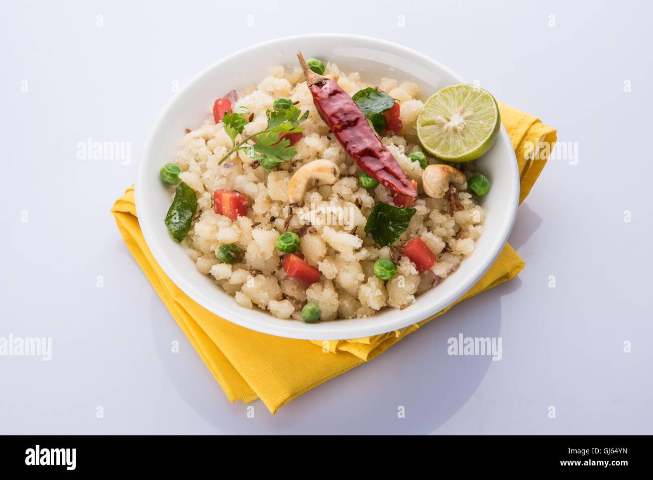 Rava Upma - Popular south Indian breakfast wiih semolina and vegetables ...