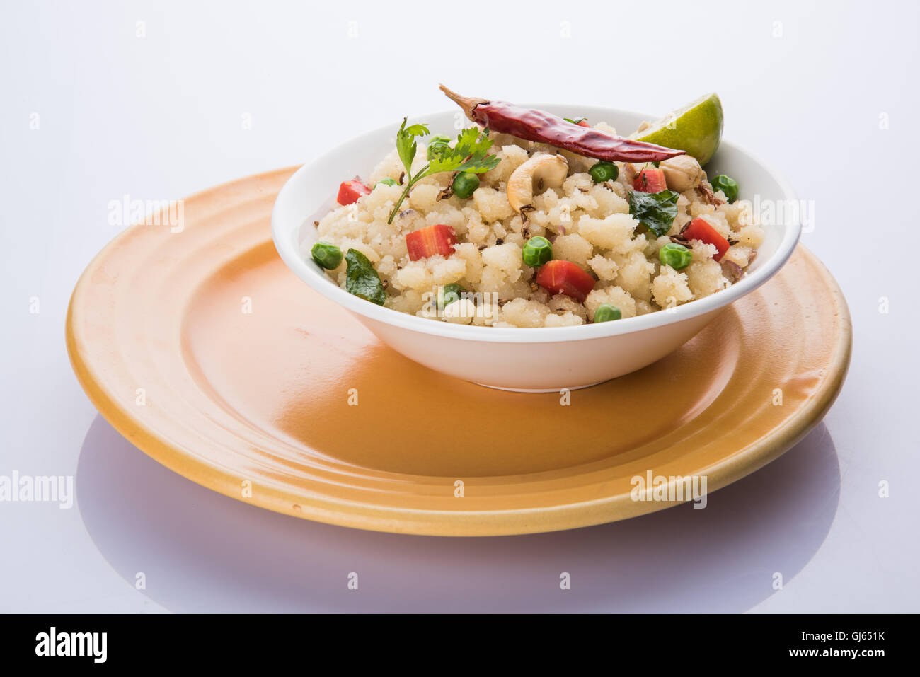 Rava Upma - Popular south Indian breakfast wiih semolina and vegetables ...