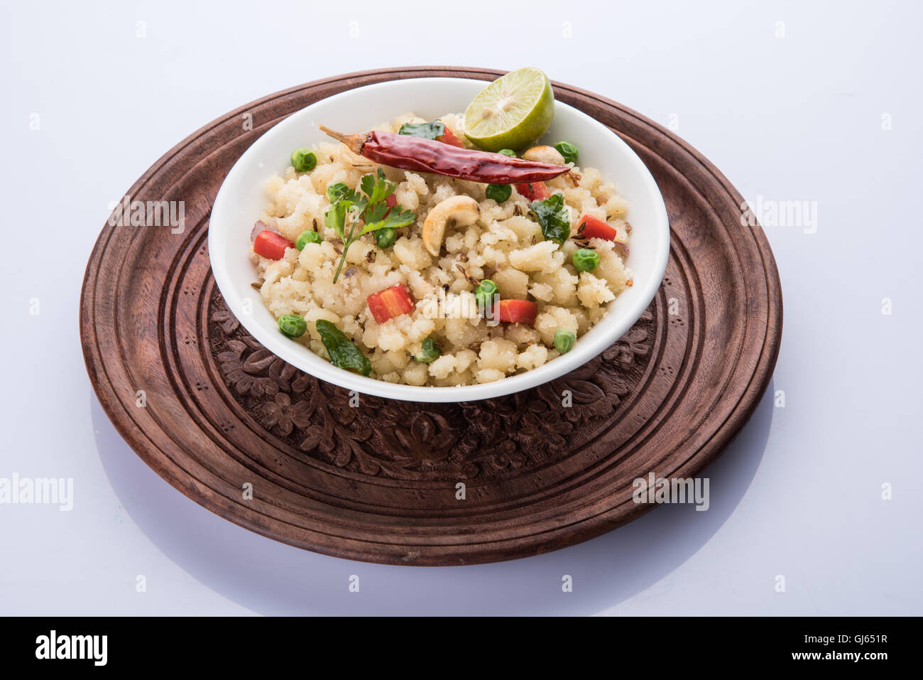 Rava Upma - Popular south Indian breakfast wiih semolina and vegetables ...