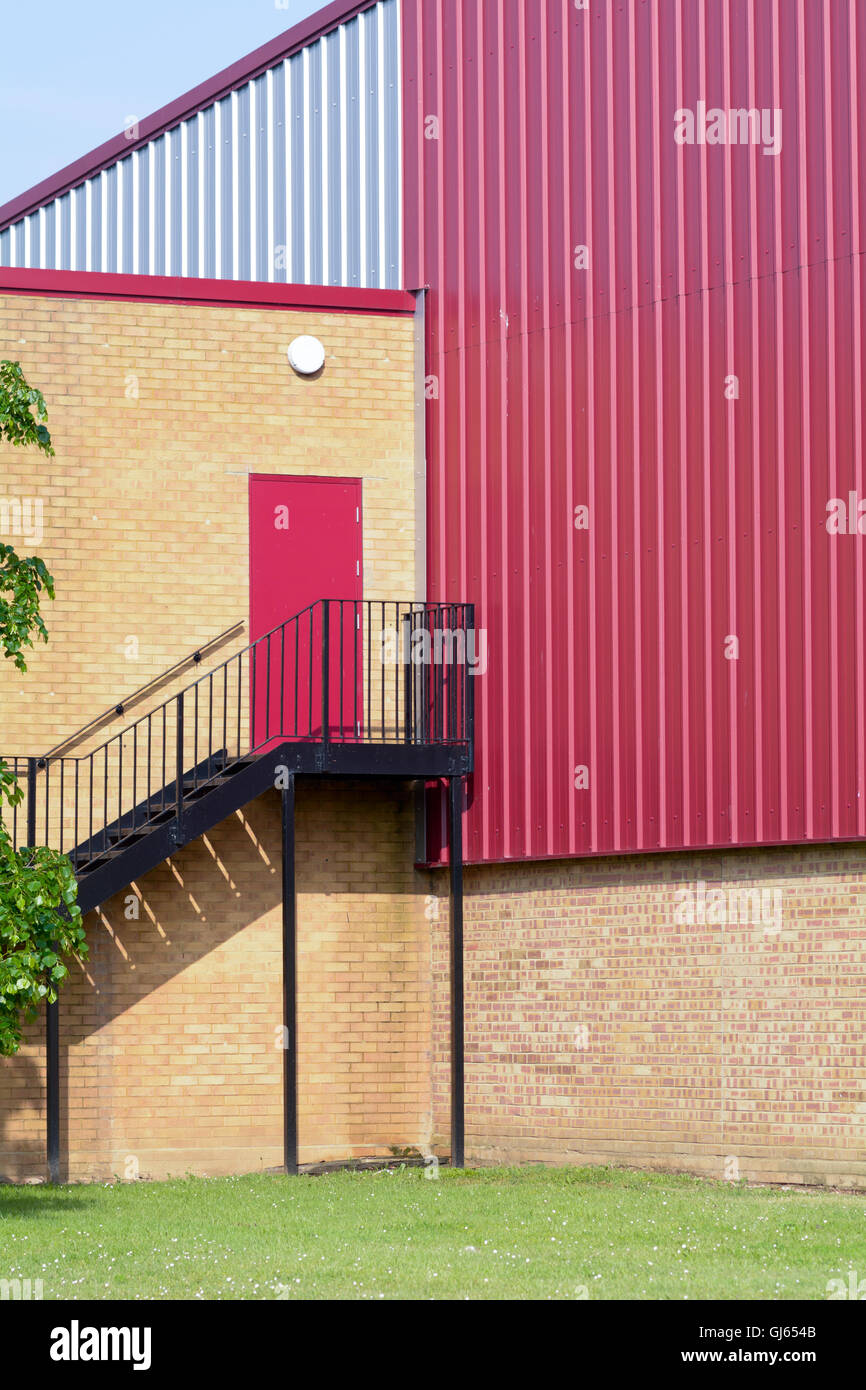 Fire exit door at factory unit Stock Photo - Alamy