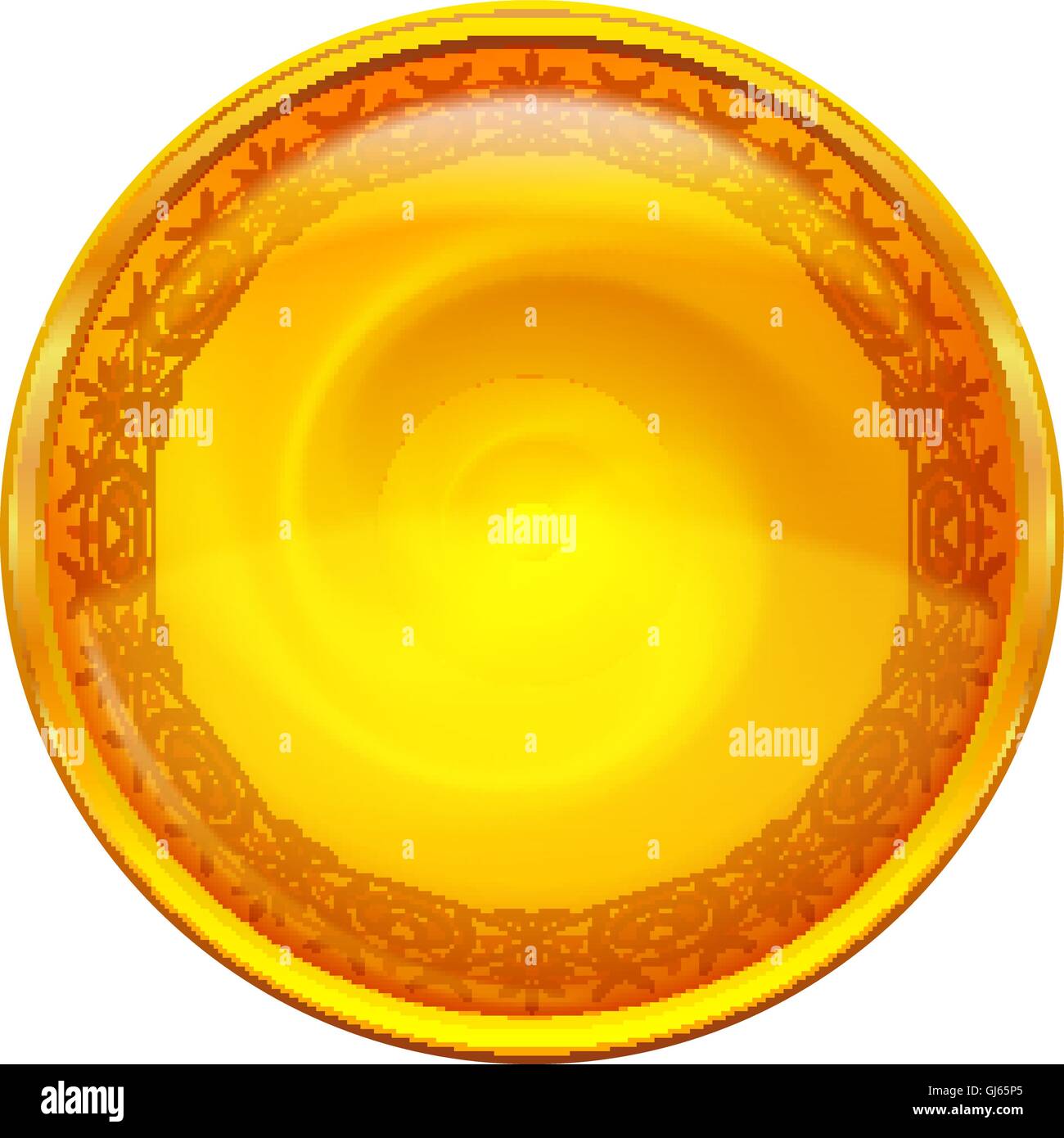 Golden button with pattern Stock Vector Image & Art - Alamy