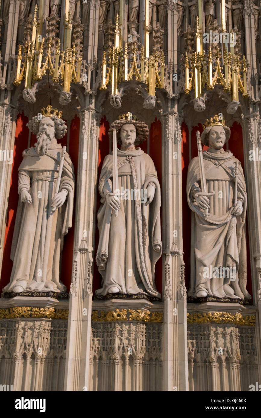 Saints Statues inside York Minster Cathedral Church; England; UK Stock ...