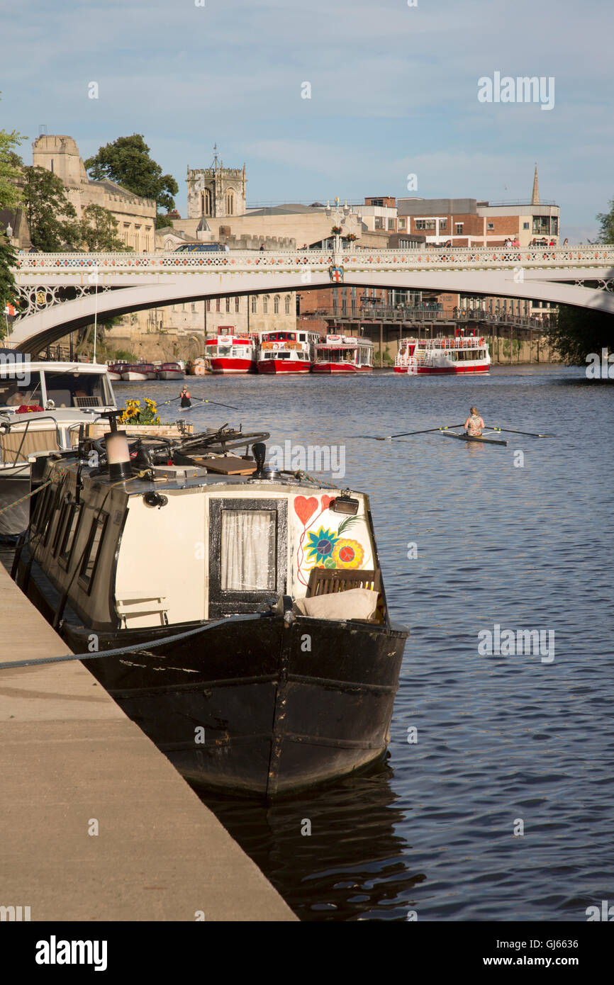 Boat on River Ouse; York, Rngland, UK Stock Photo - Alamy