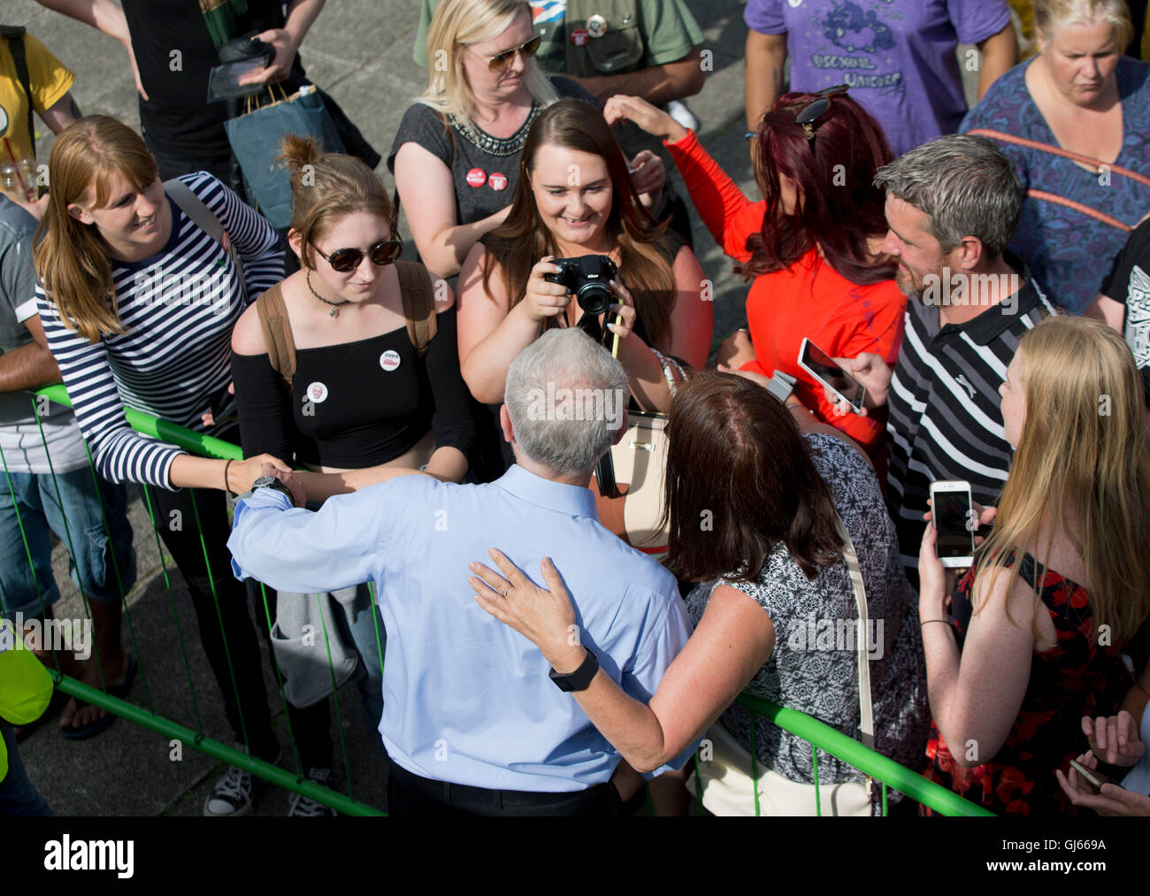 Labour leader Jeremy Corbyn poses for photographs during a leadership ...