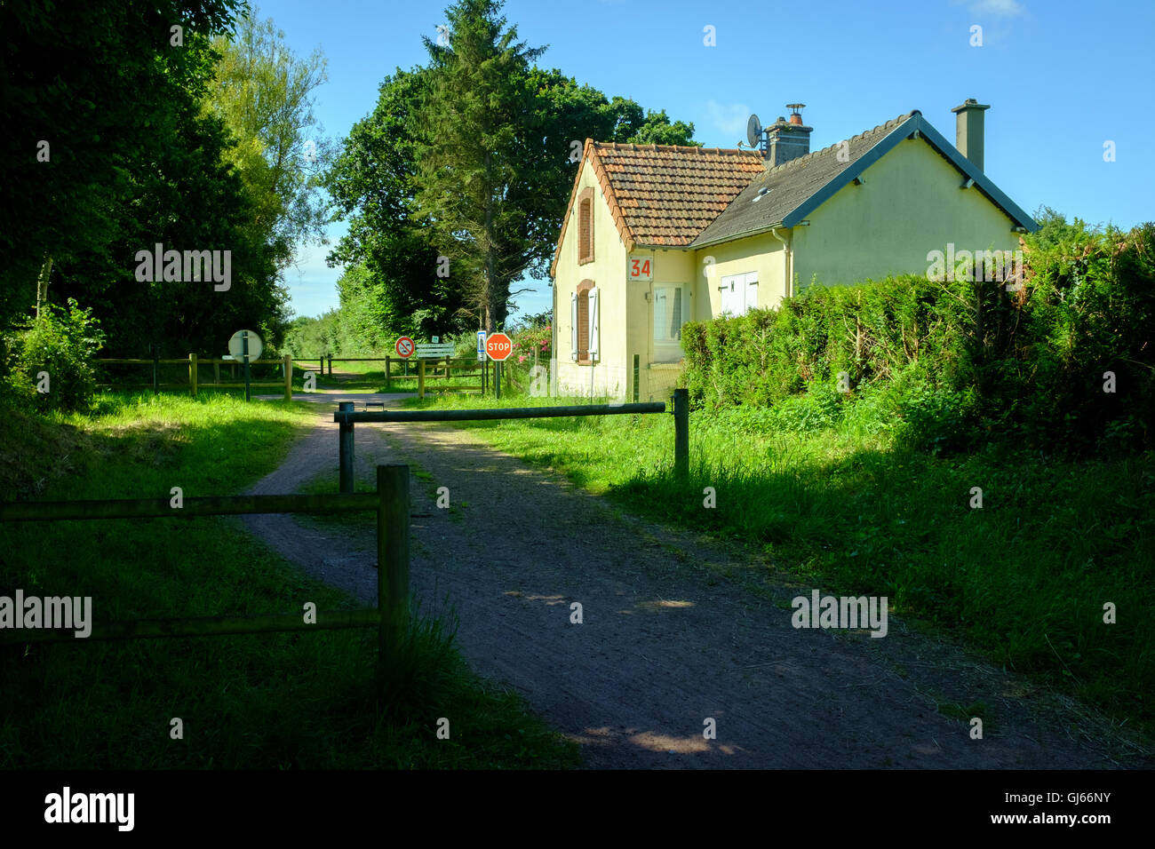 A disused railway line in Normandy, France Stock Photo - Alamy